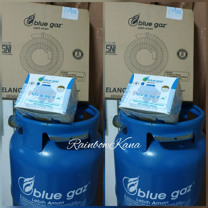 Jual Paket Hemat Tabung gas Blue gaz +isi + Regulator gaz csl + Selang ...