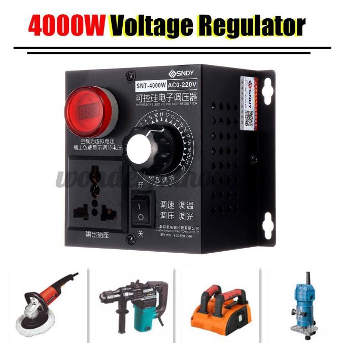 Jual AC 220V 4000W VARIABLE VOLTAGE REGULATOR SPEED MOTOR FAN CONTROL ...