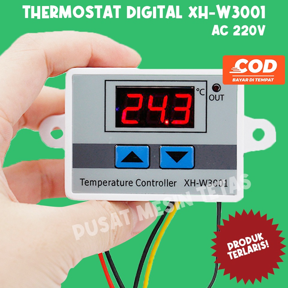 Jual A054 Thermostat Termostat Digital XH-W3001 untuk Mesin Tetas Telur ...