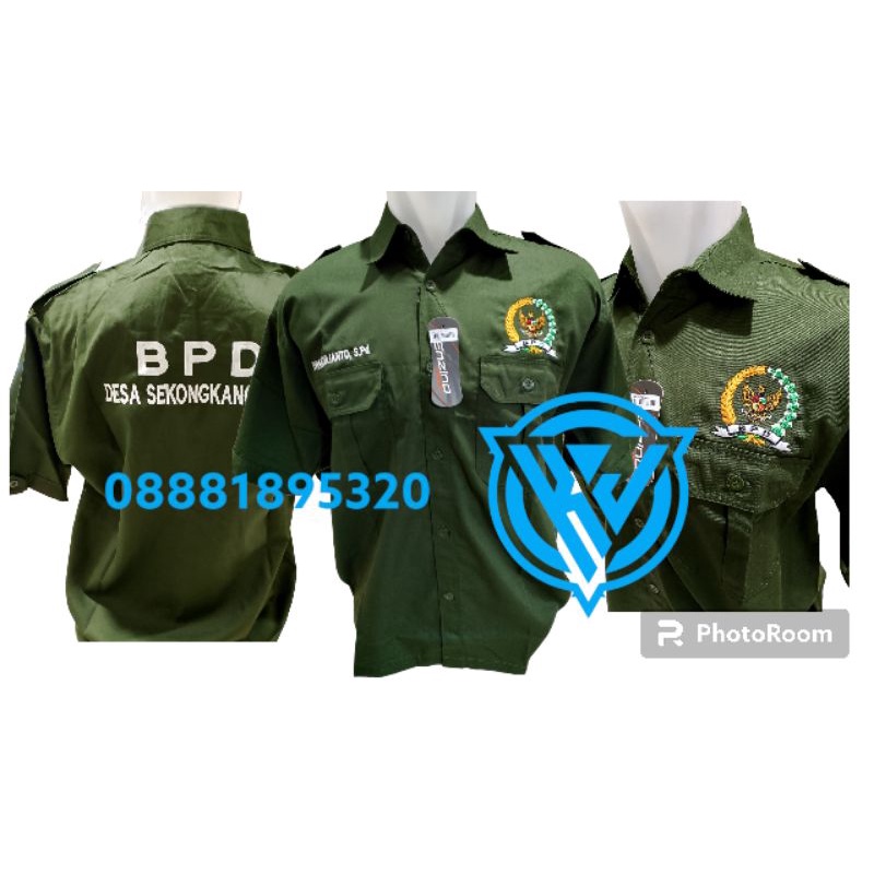 Jual Kemeja Kerja Baju Seragam Kerja BPD FG Full Bordir | Shopee Indonesia