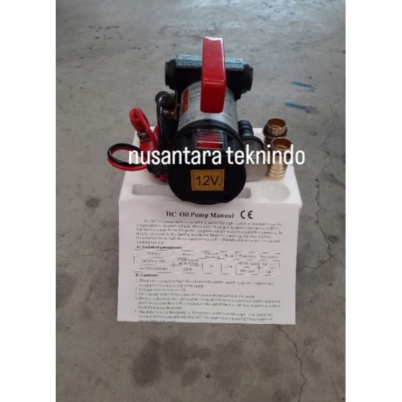 Jual Pompa minyak oil pump DC 12v - 13A solar diesel oil//transfer pump ...