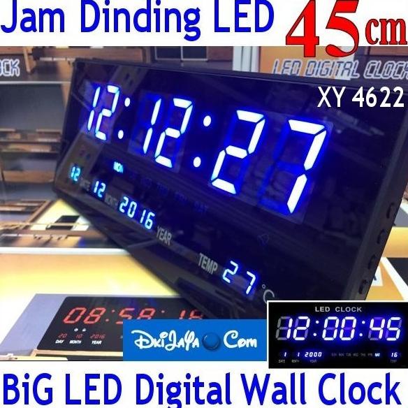 Jual XY 4622 JAM DINDING DIGITAL BESAR LED CLOCK WALL 45 CM | Shopee ...
