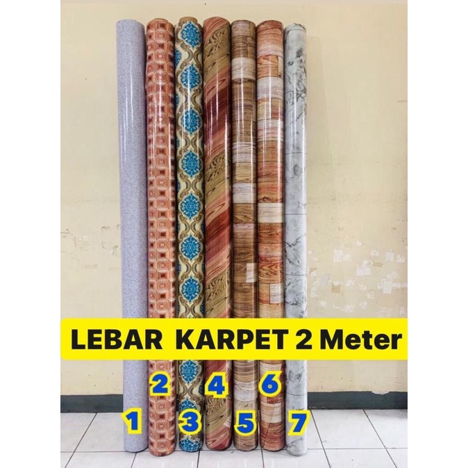 Jual New Karpet Lantai Vinyl Meteran Lebar 2M Tebal 0,50Mm | Shopee ...