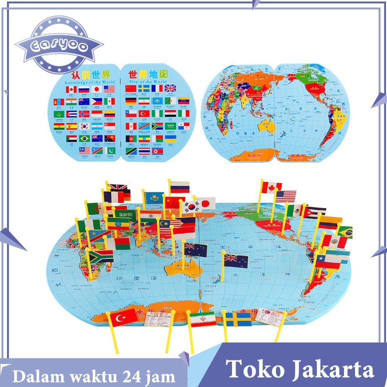 Jual Map Of The World / Knowledge Of The World / Peta Dunia / Peta ...