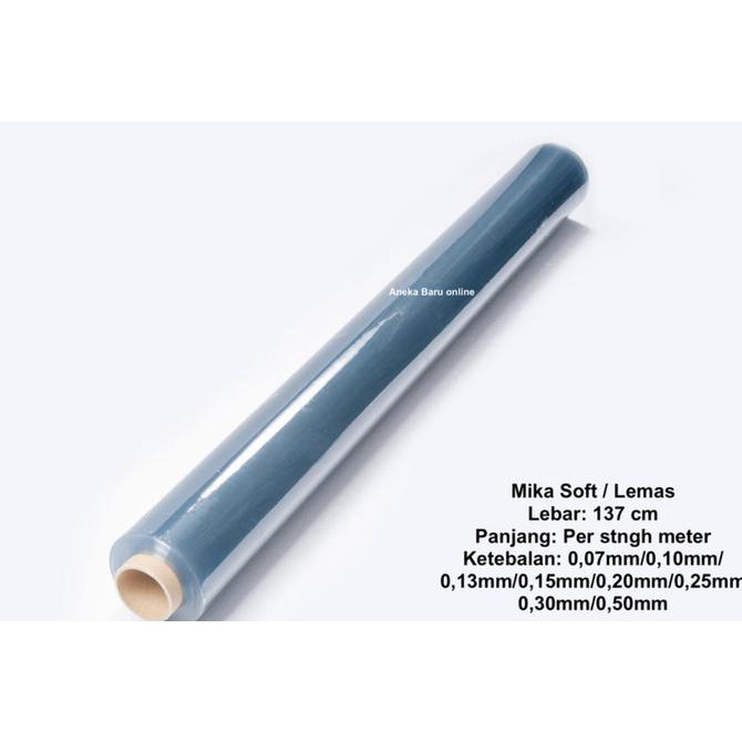 Jual Plastik Mika lemas / soft PVC bening / clear tebal lebar 1 roll 50m | Shopee Indonesia