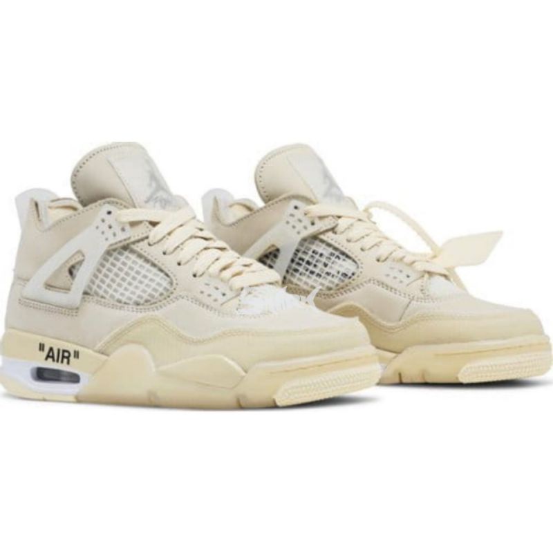 Jual Off White x Air Jordan 4 Retro "Sail" 100% Authentic | Shopee ...