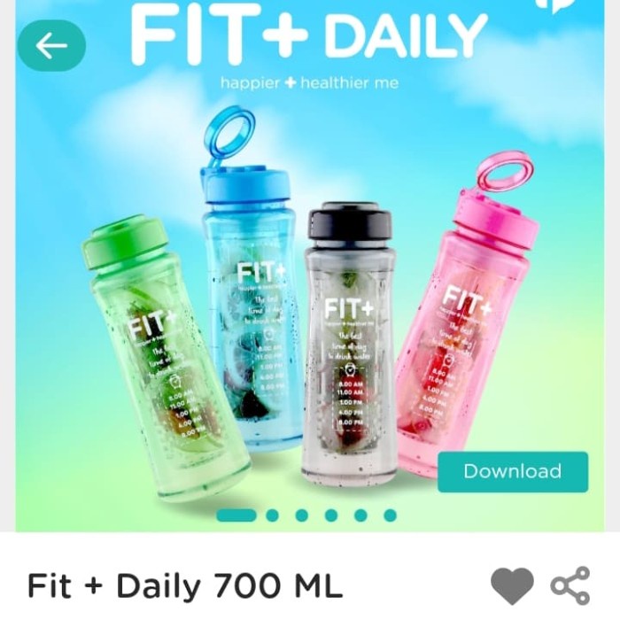 Jual Botol Infus Buah Fit+ Water Infused Bottle | Shopee Indonesia