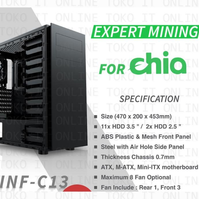 Jual INFINITY TOWER CASING SERVER INF-C13 MAINING CASING CPU | Shopee ...