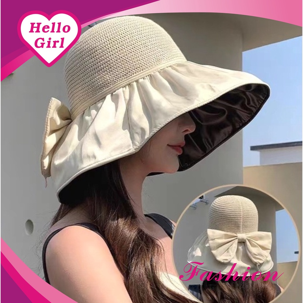 Jual (Hello Girls )MZ45 Topi Wanita Topi Pantai Wanita Gaya Korea ...