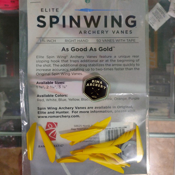Jual Best Seller Vanes Spinwing Tipe Elite Fletching Spin Wing Arrow ...