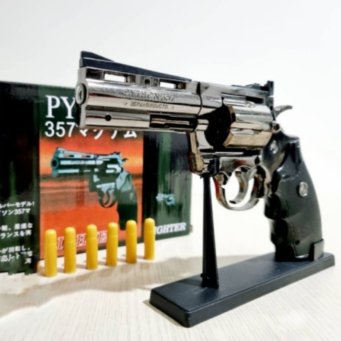 Jual Mancis Korek Api Model Pistol Revolver Python Piton Besar Gun ...