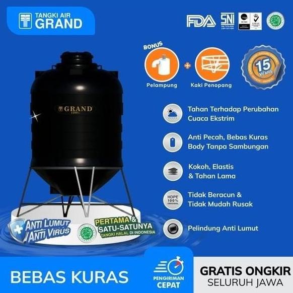 Jual Tangki Air Grand Tandon Air Auto Drain 1200 Liter Bebas | Shopee ...