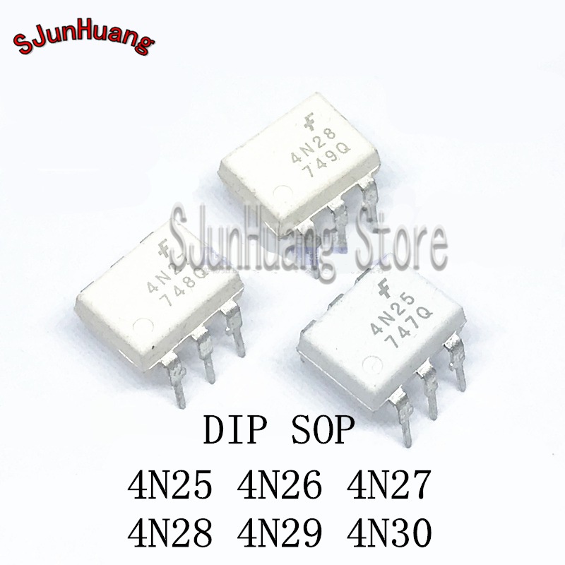 Jual 10PCS Optocoupler 4N25 4N26 4N27 4N28 4N29 4N30 Photoelectric ...