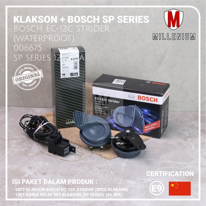 Jual Klakson Mobil Motor Bosch Strider Ec-12C Waterproof Dengan Kabel ...
