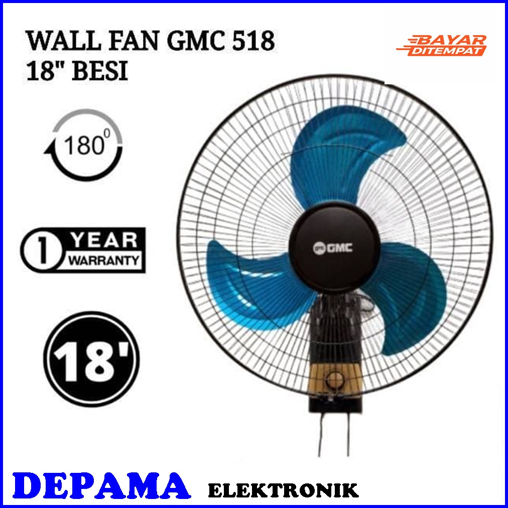 Jual Kipas Angin Dinding Wall Fan GMC 518 - Jumbo Tornado Besi 18 Inch | Shopee Indonesia
