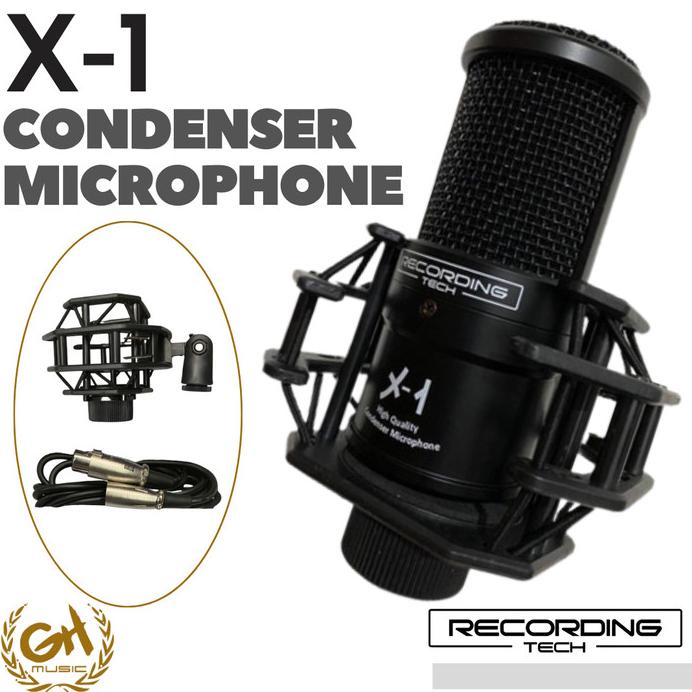 Jual PROFESSIONAL CONDENSER MICROPHONE RECORDING TECH X-1 X1 NEW ...