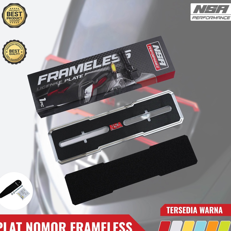 Jual New FRAMELESS PLATE MOTOR UNIVERSAL 1PCS DUDUKAN PLAT NOMOR MOTOR ...