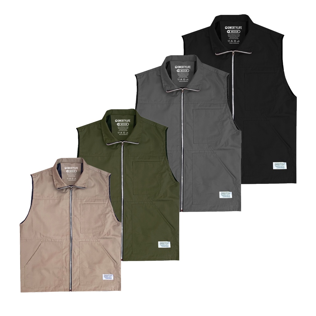 Jual Qwertylife Vest Piace Ripstop Basic Polos - Unisex | Shopee Indonesia