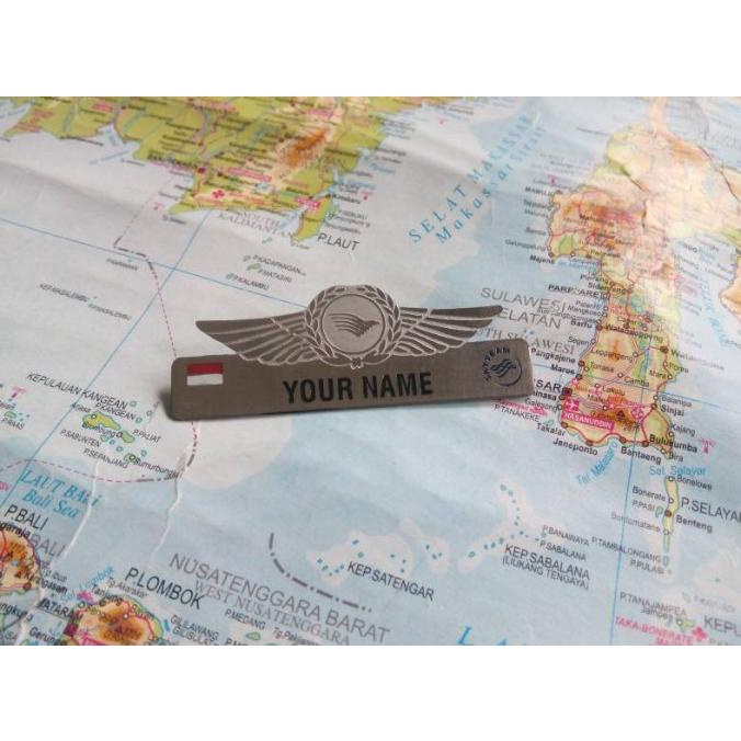 Jual New Name Tag Dan Wings Pramugari Garuda Indonesia | Shopee Indonesia