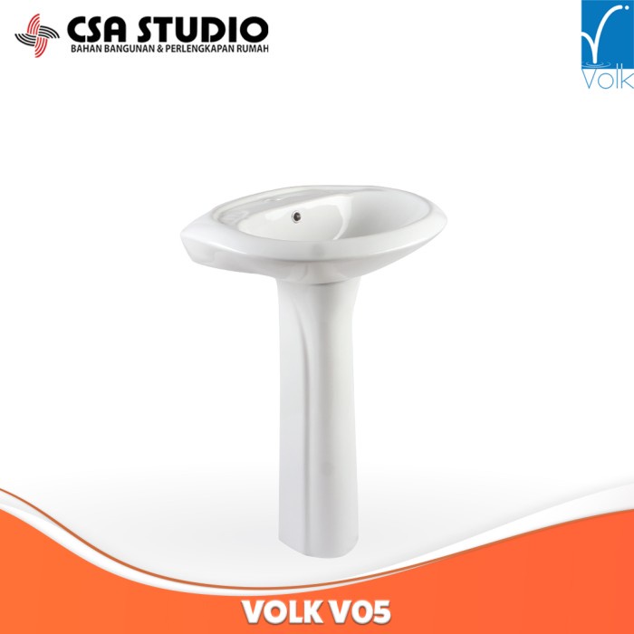 Jual Terlaris Wads Volk Geranium V05 Wastafel Kaki White | Shopee Indonesia
