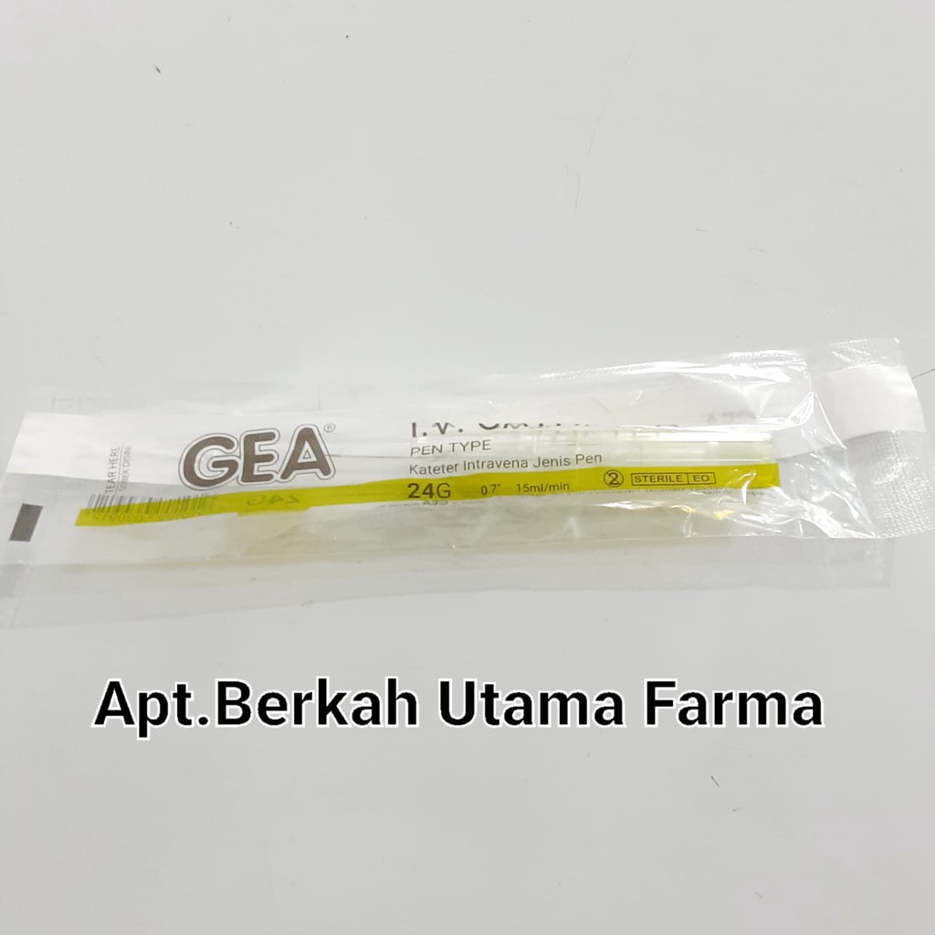 Jual jarum infus 24 Gea /Abocath / Catheter Gea 24 (KUNING) | Shopee ...