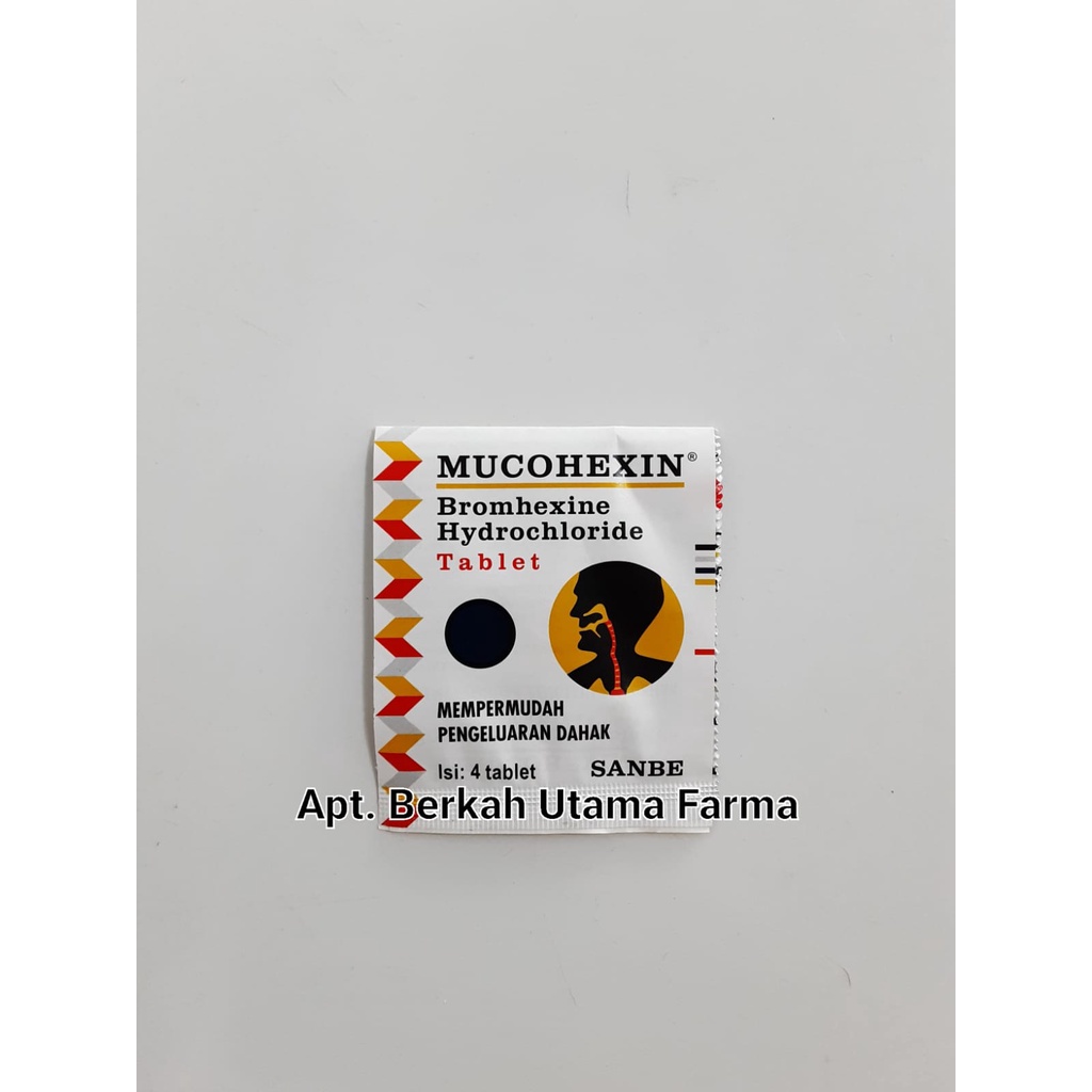 Jual Mucohexin isi 4 Tablet - mempemudah pengeluaran dahak | Shopee ...