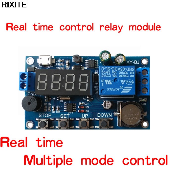 Jual DC 5V Real time Timing Delay Timer Relay Module Switch Control Clock Synchronization ...