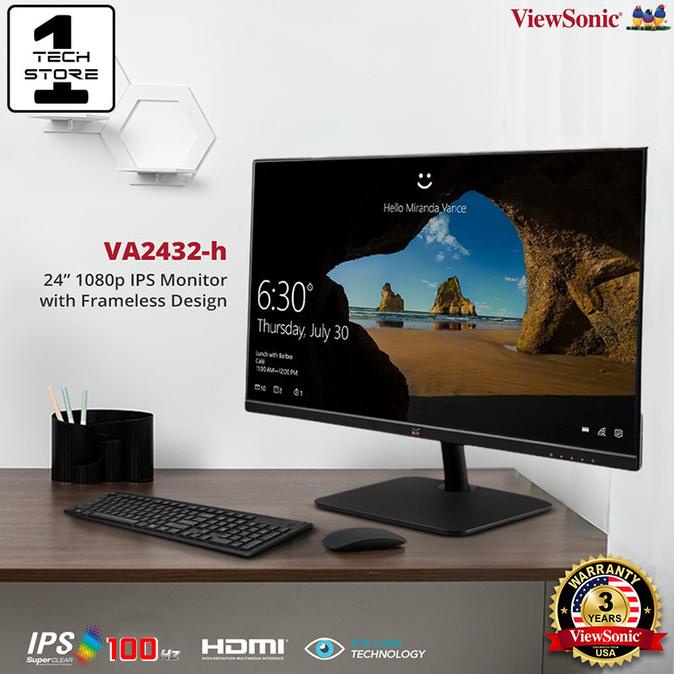 Jual Monitor Led 24" Viewsonic Va2432-H |100Hz |Ips |Full Hd |105% Srgb ...