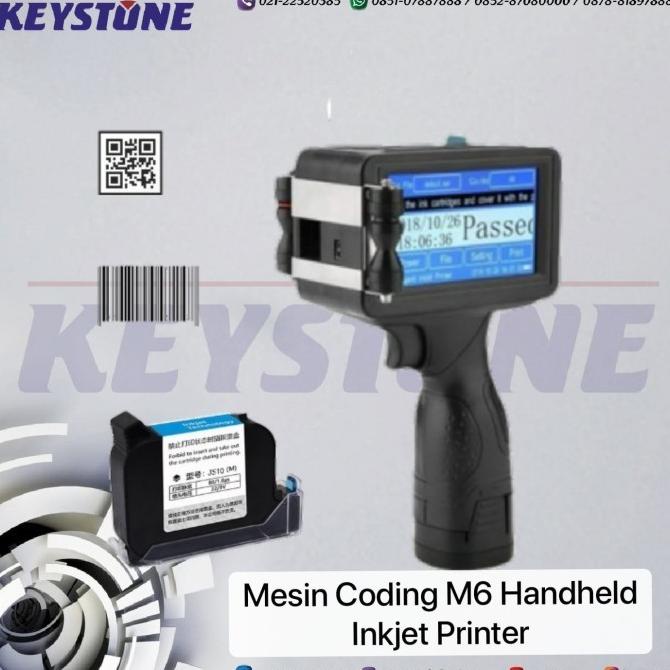 Jual Mesin Coding M6 Handheld Inkjet Printer, Expired Dare, Barcode, QR ...