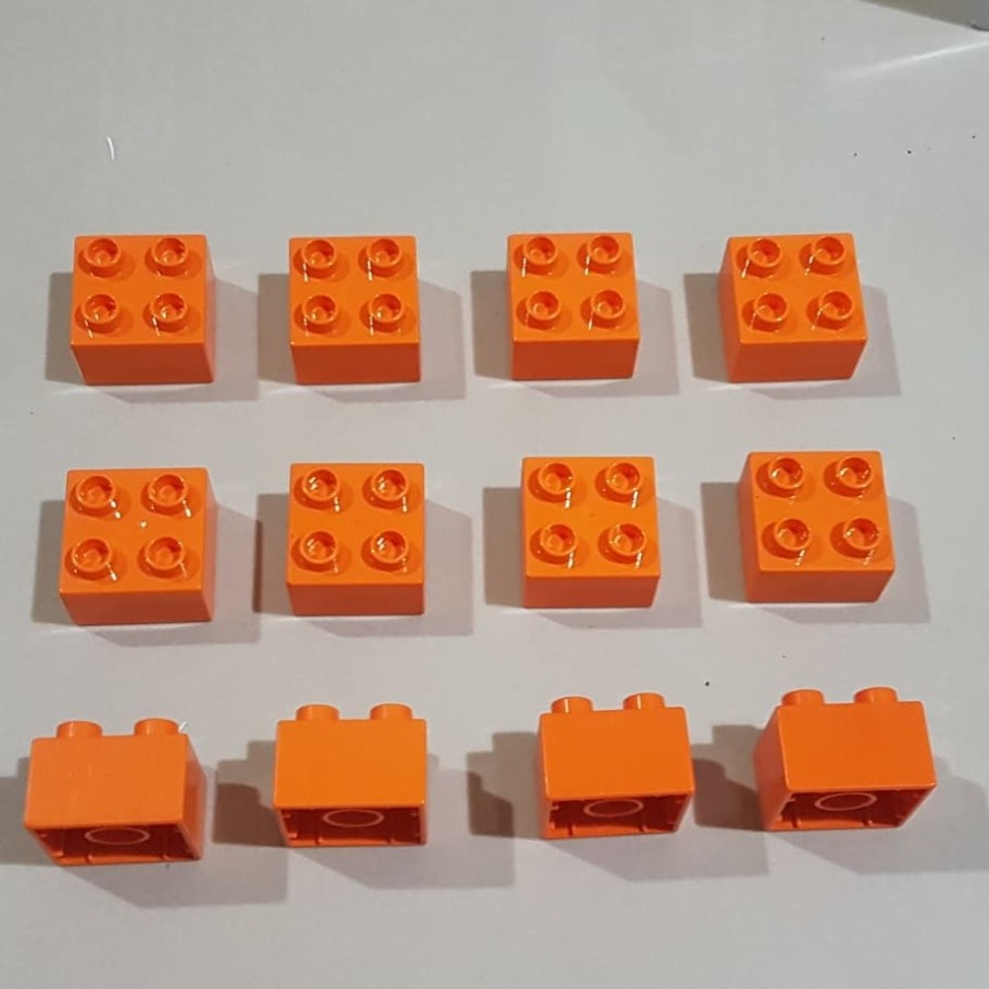 Jual lego 2x2 duplo orange oranye lego duplo 2x2 basic orange lego ...