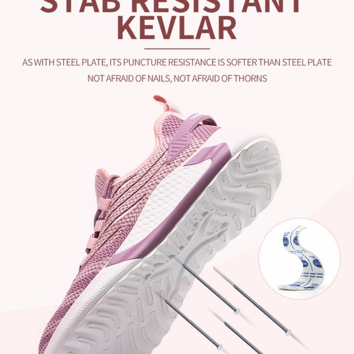 Jual ALAT KESELAMATAN SEPATU SAFETY SHOES SNEAKERS PINK WANITA ...