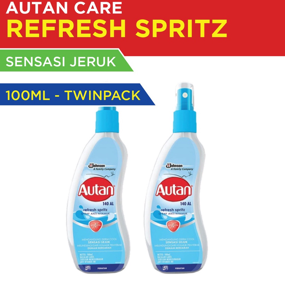 Jual Harga Murah Autan Refresh Spritz Liquid Bottle 100 ml - Twin Pack ...