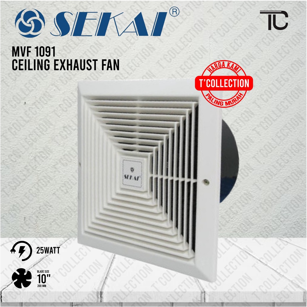 Jual SEKAI EXHAUST FAN MVF-1091. KIPAS DAK 10 INCH SEKAI MVF1091 | Shopee Indonesia