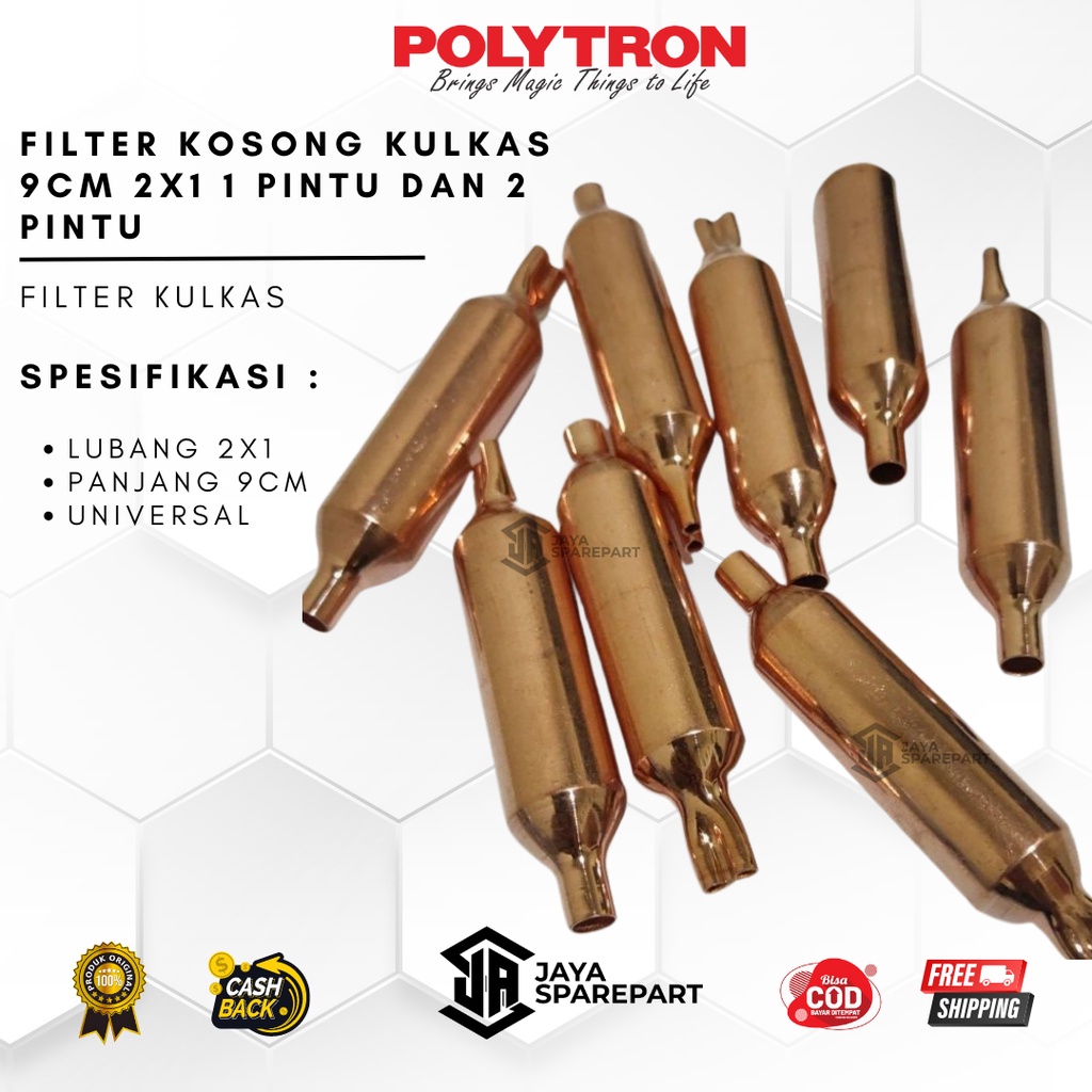 Jual FILTER KOSONG - SARINGAN FILTER KULKAS 3/4 Panjang 9 CM Lubang 2x1 ...