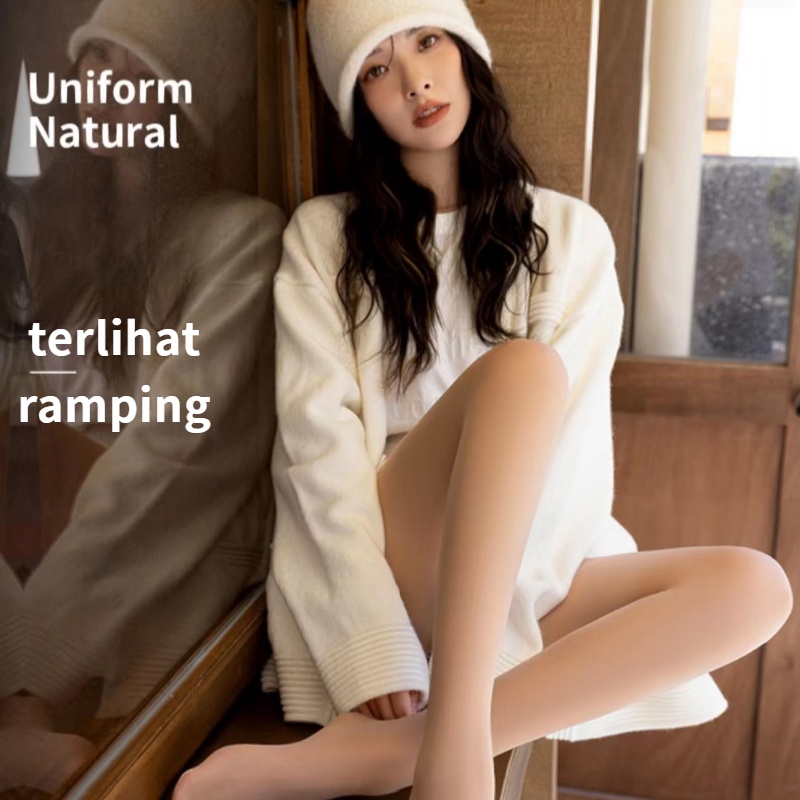 Jual Japan JK Style Pantyhose PantyHouse Thermal Kesan Transparan dengan inner Flecee Legging ...