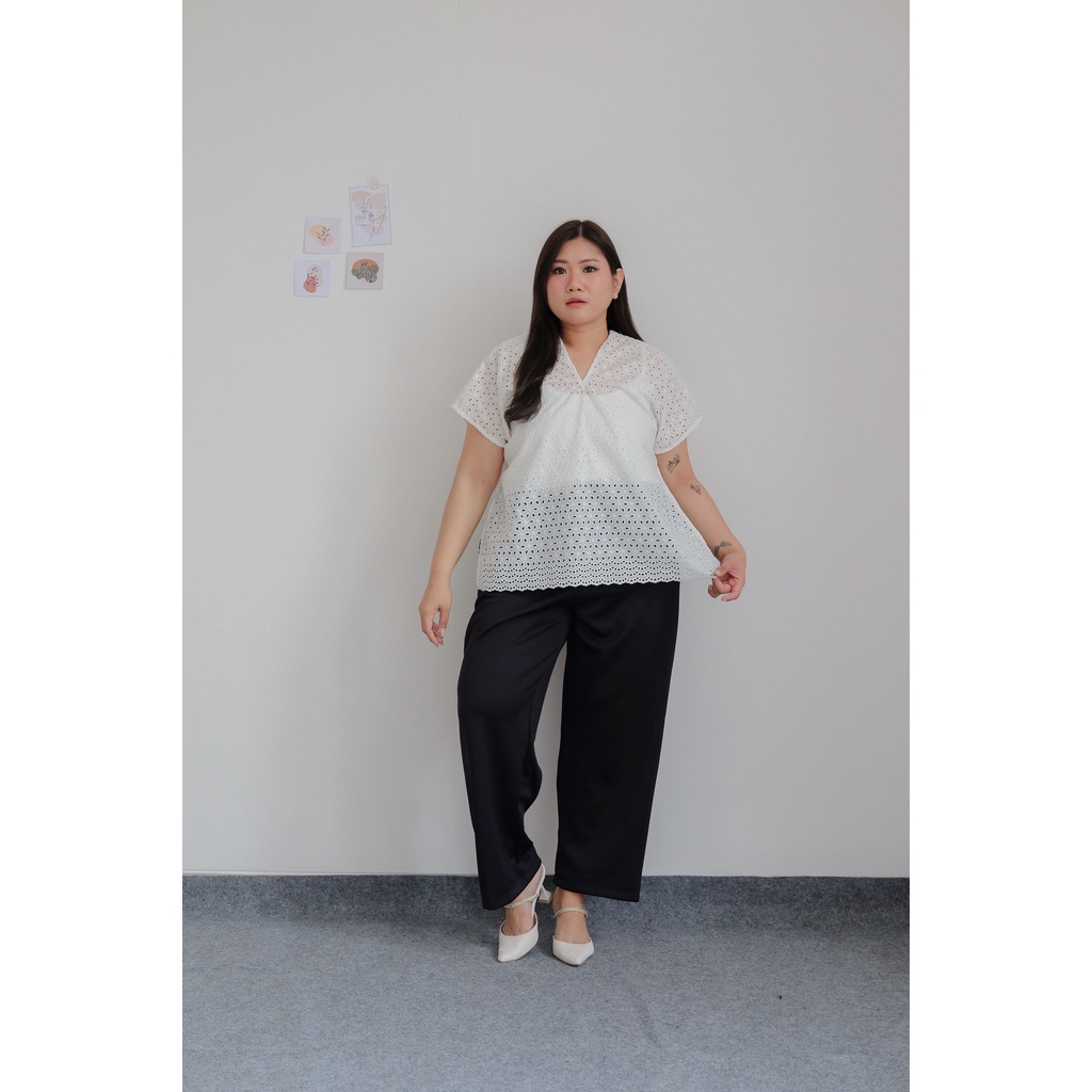 Jual Bigwell Ivana Brukat Atasan Wanita Jumbo Bigsize | Shopee Indonesia