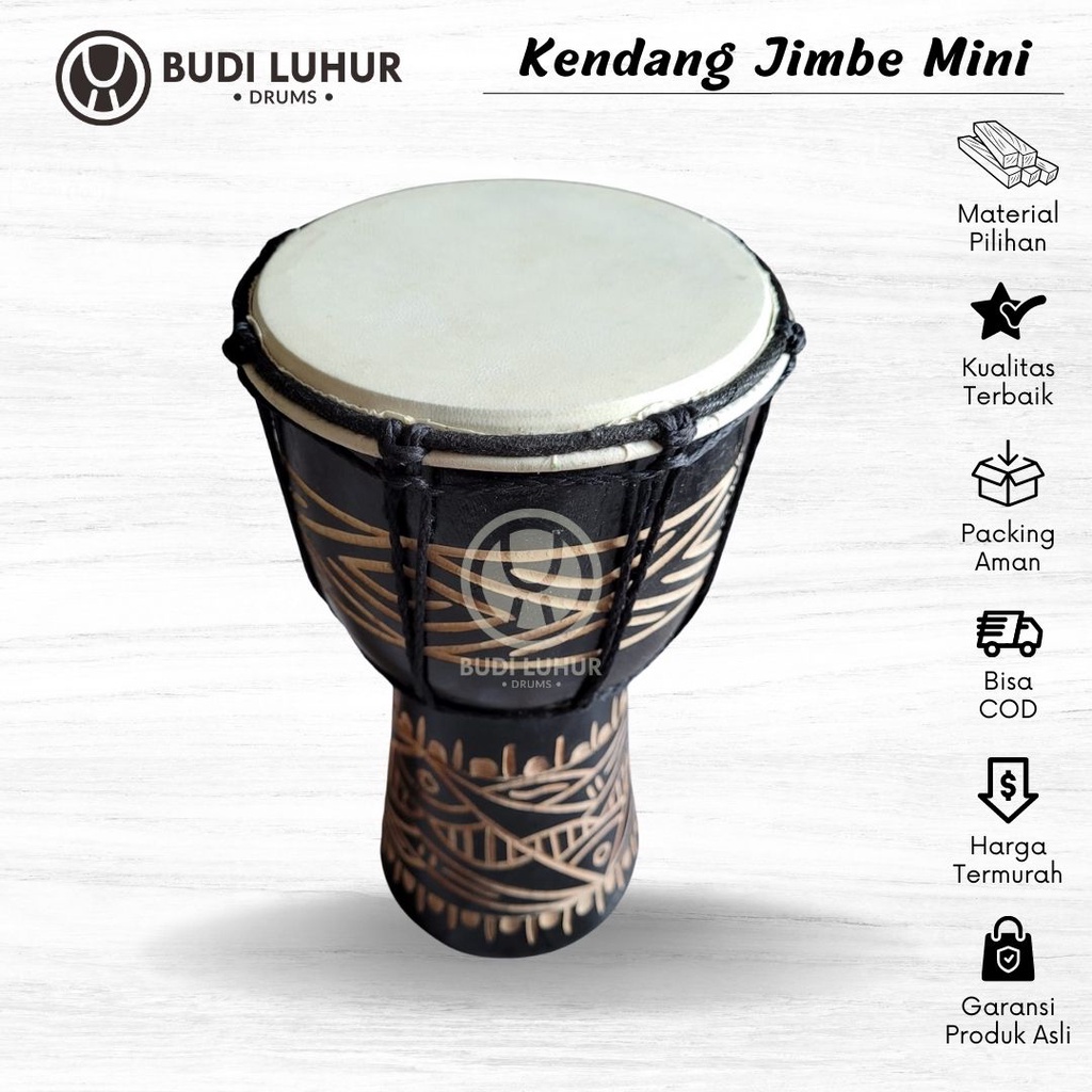 Jual Kendang Jimbe 30cm Hitam Ukir Mainan Gendang Anak Kecil Ukuran ...