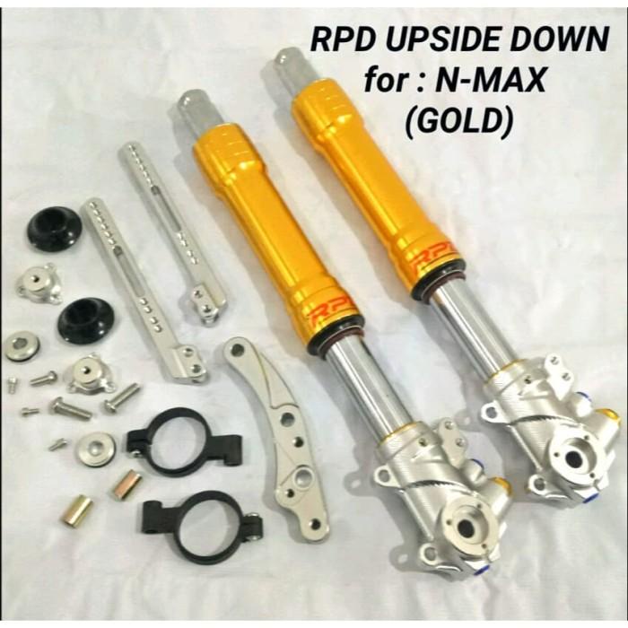 Jual Shock Depan Up Side Down Rpd For Nmax Colour Gold | Shopee Indonesia