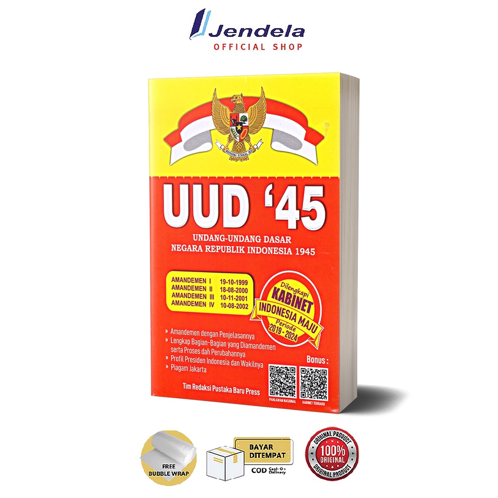 Jual Uud 45 Undang Undang Dasar Negara Republik Indonesia 1945 Dilengkapi Kabinet Indonesia Maju 