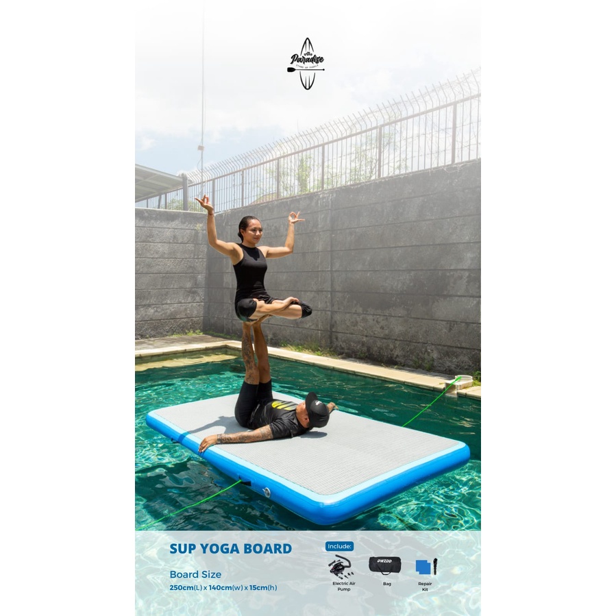 Jual Inflatable Floating Paddle SUP Yoga Board Mat Water Alas Yoga ...