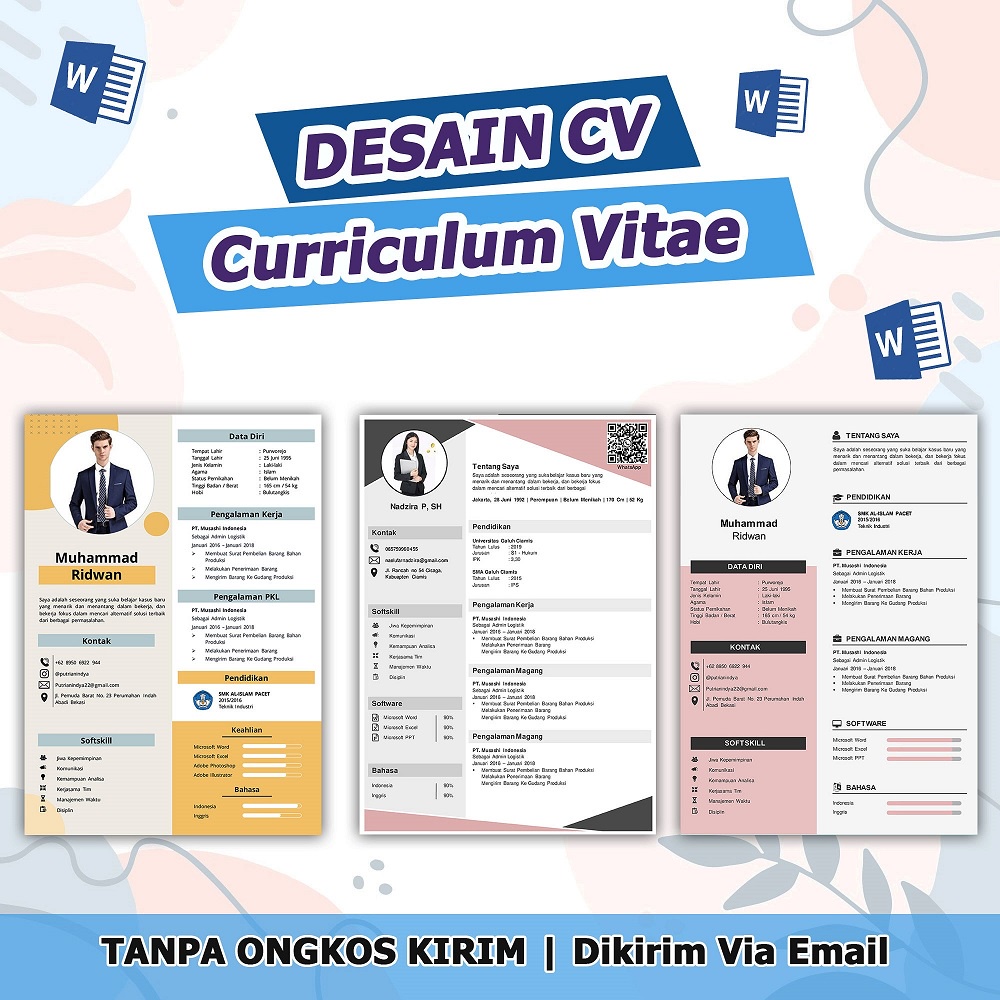 Jual Desain CV dan Surat lamaran Kerja | Curriculum Vitae | Resume ...