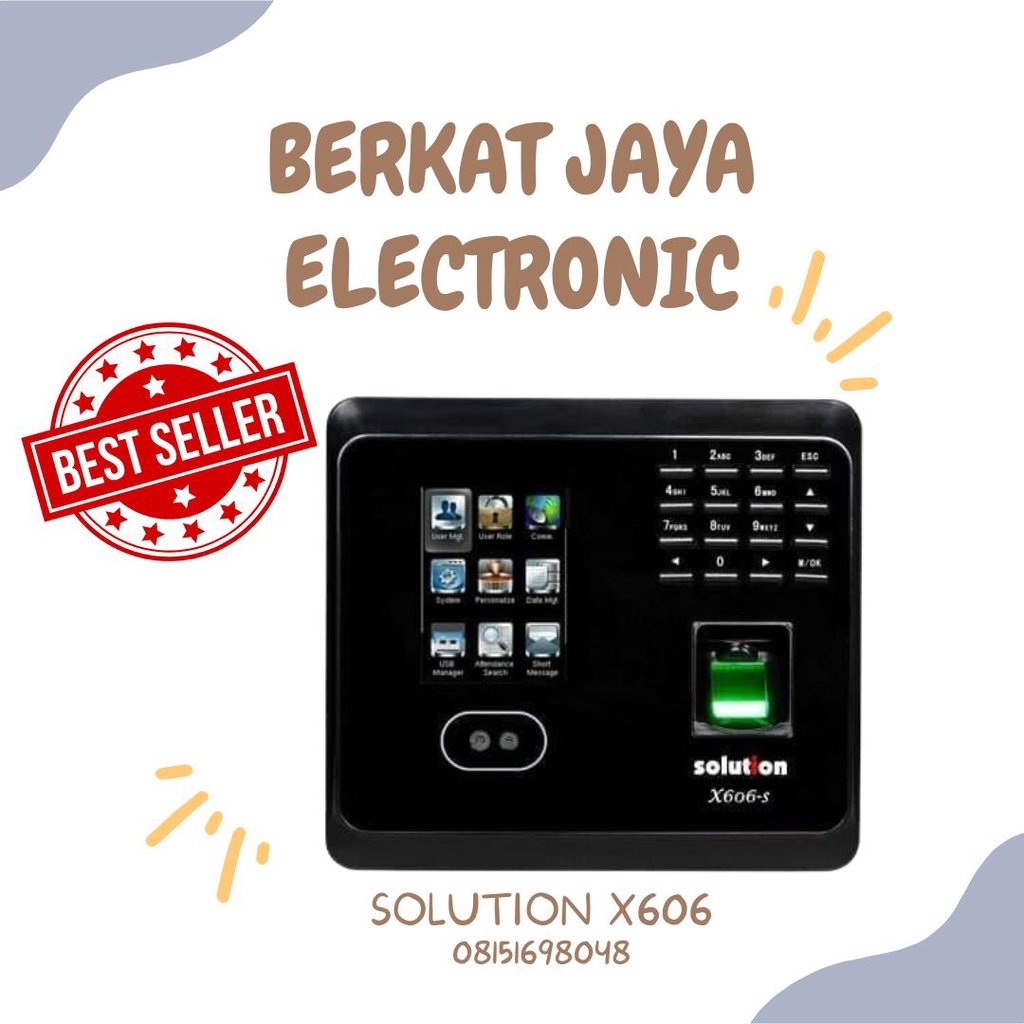 Jual Mesin Absensi Fingerprint & Access Control Wajah Solution X 606 S ...