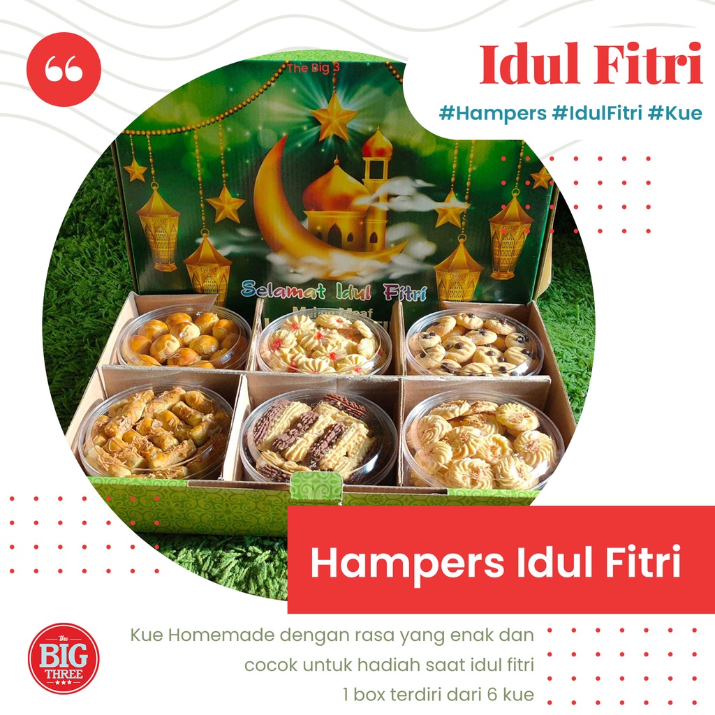 Jual Paket Kue Lebaran COOKIES - 1 Dus isi 6 Toples - Homemade - Buatan rumah - butter Hampers ...