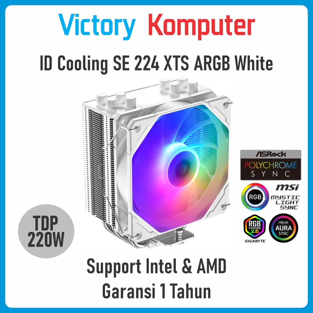 Jual IDCooling SE 224 XTS ARGB White CPU Cooler (Intel/AMD) LGA 1700 ...