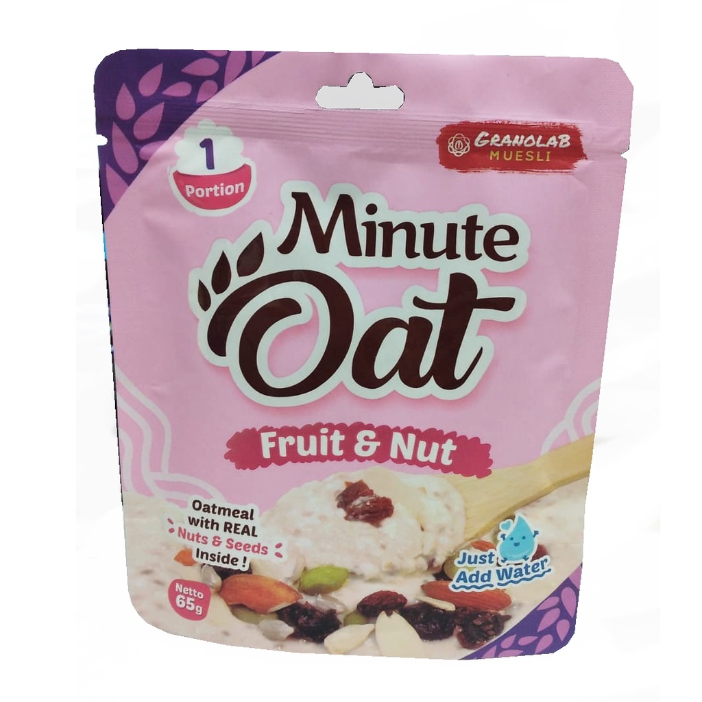 Jual MINUTE OAT FRUIT & NUT 65g | Shopee Indonesia