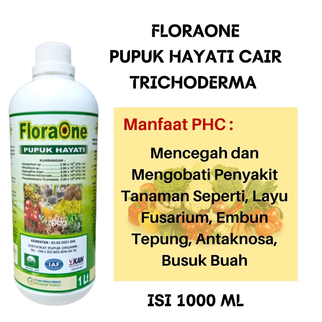 Jual Fungisida Hayati Tricoderma Cair Untuk Anggrek, READY Floraone Pupuk Hayati Trichoderma ...