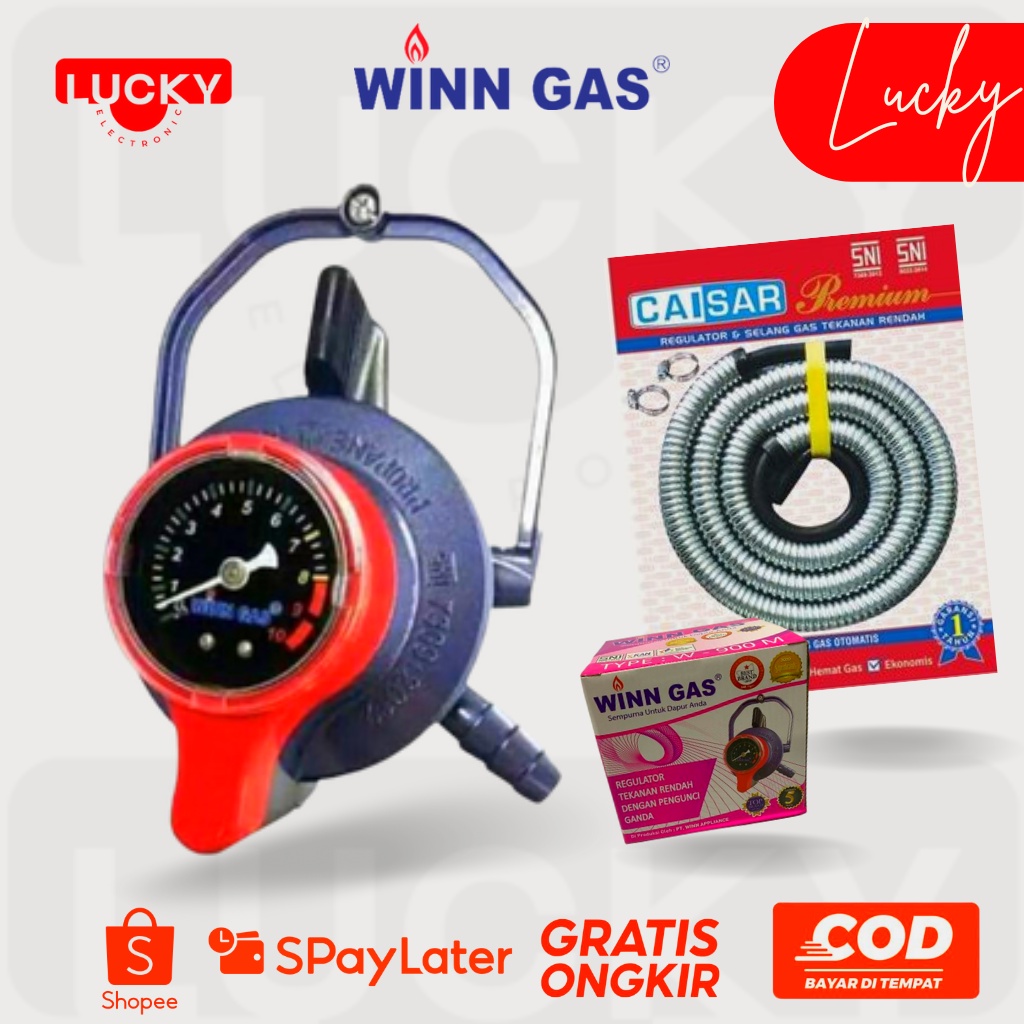Jual PAKET SELANG REGULATOR WINN GAS W 900 METER DOUBLE LOCK - SELANG 1 ...
