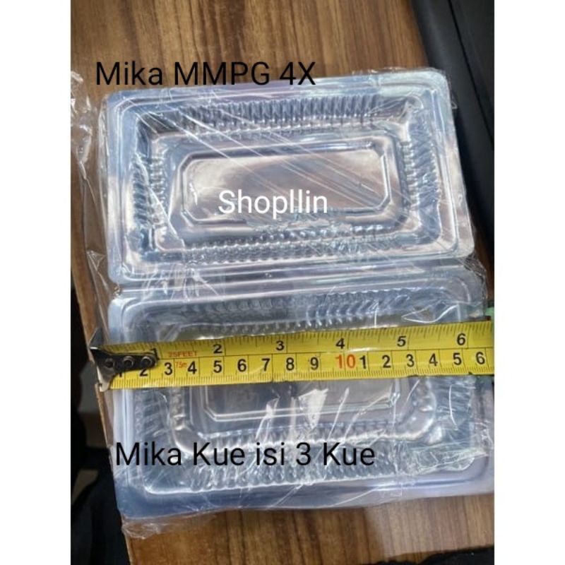 Jual ( 100pcs ) Mika Kue 4x / Mika Kue Bening / Mika snack isi 3 kue ...