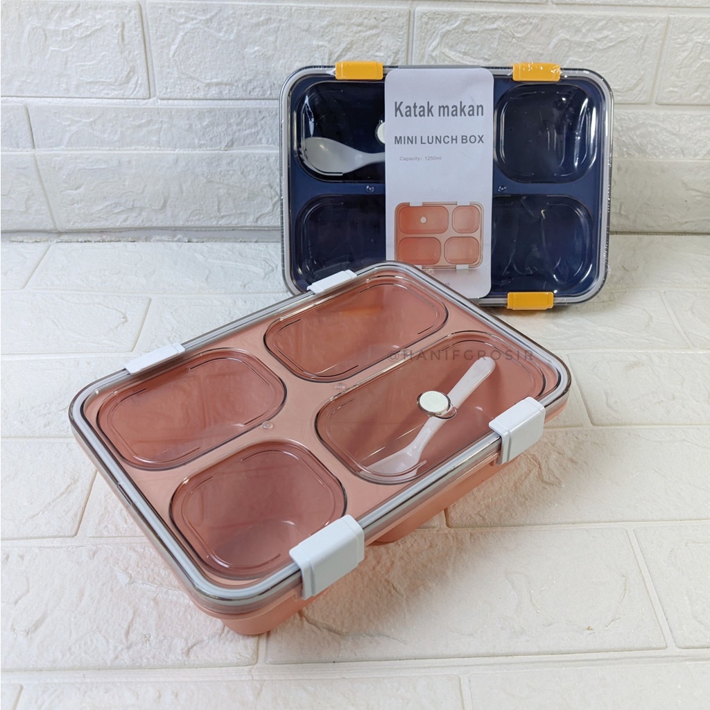 Jual Lunch Box 3 sekat Kotak Makan dan 4 sekat 850ml dan 1250ml TRI J Lunchbox Tutup Transparant ...