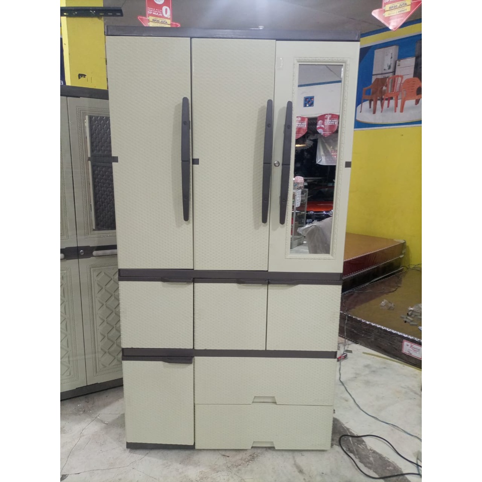 Jual Lemari Pakaian Baju Plastik LP3P SUPER JUMBO BESAR Akako ELITE 3 ...
